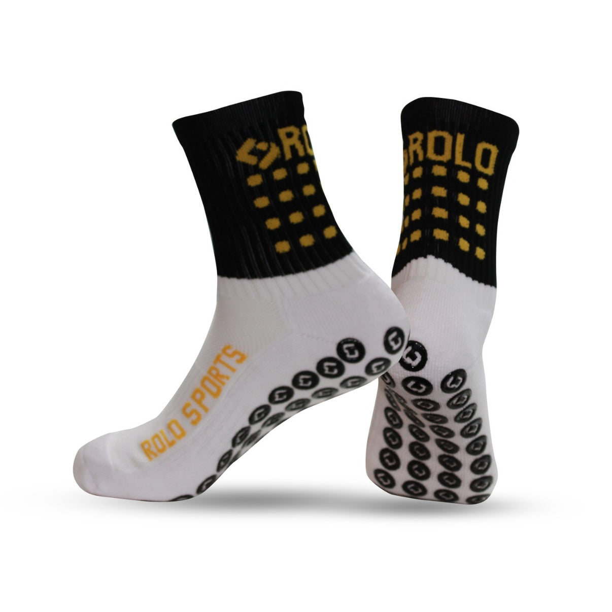 Black & Amber Grip Sports Socks – Rolo Sports